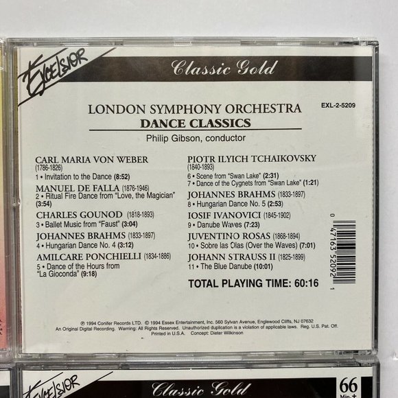 Media | Excelsior Classic Gold 4 Cd Lot Romantic Dance Classics Classic ...